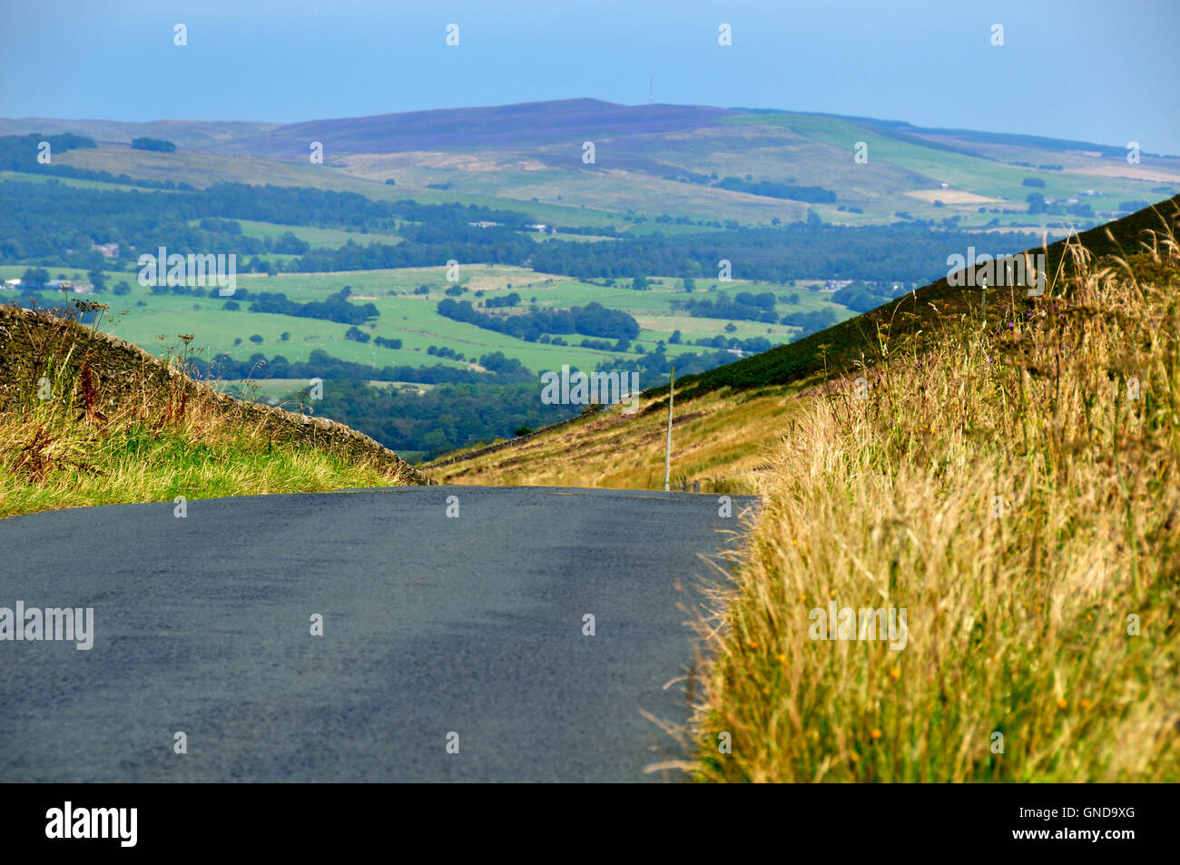 high road above valley Stock Photo - Alamy