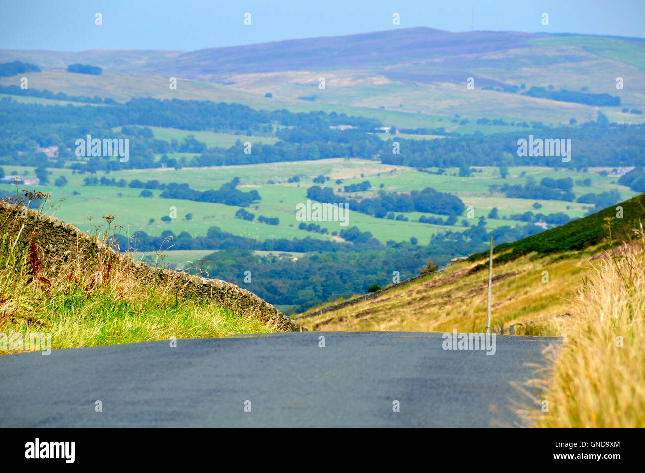 high road above valley Stock Photo - Alamy