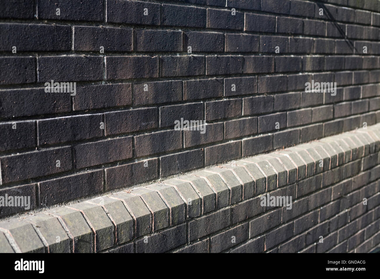 Brick wall on pedestrian underpass Stock Photo - Alamy