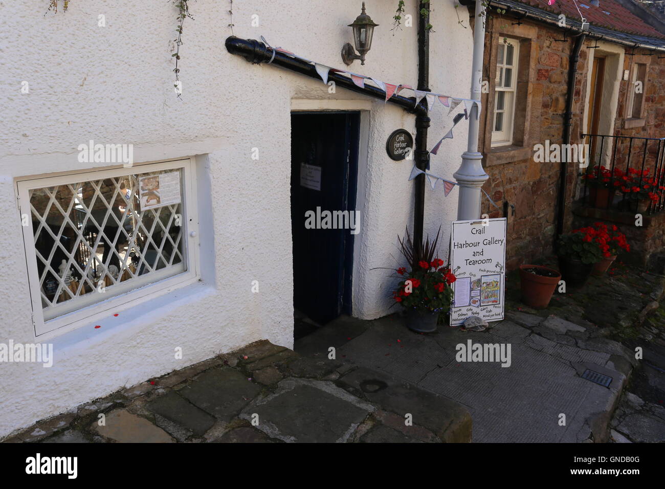 Entrance to Crail Harbour gallery and Tea room Crail Fife Scotland ...