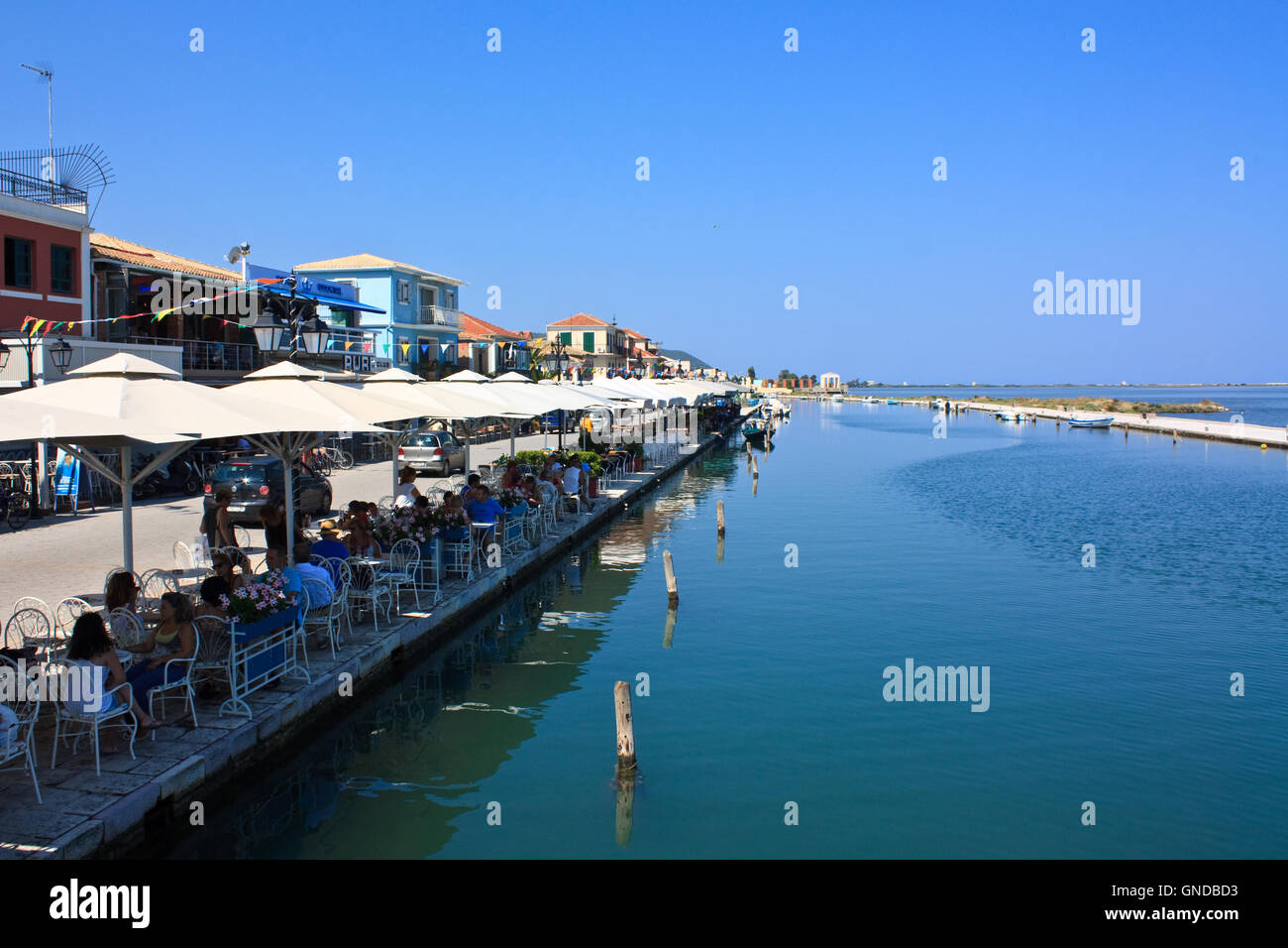 Lefkas town, capital of Lefkada island Stock Photo - Alamy