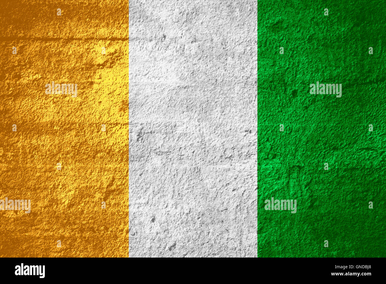 flag of Ivory Coast or Ivorian banner on rough texture Stock Photo - Alamy