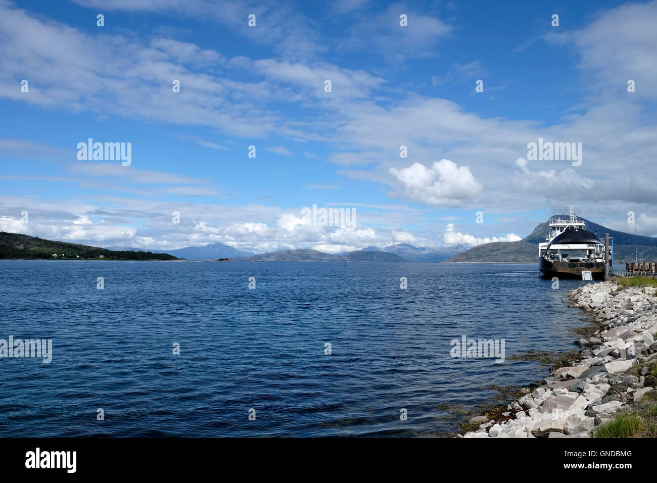 Norway, Bognes seaport Stock Photo - Alamy