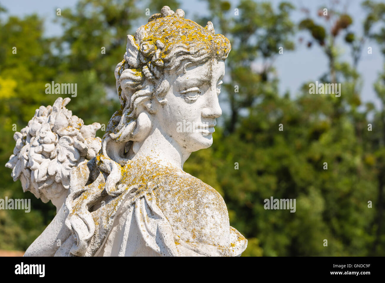 Statue in the courtyard of the castle Schloss Hof in Lower Austria ...