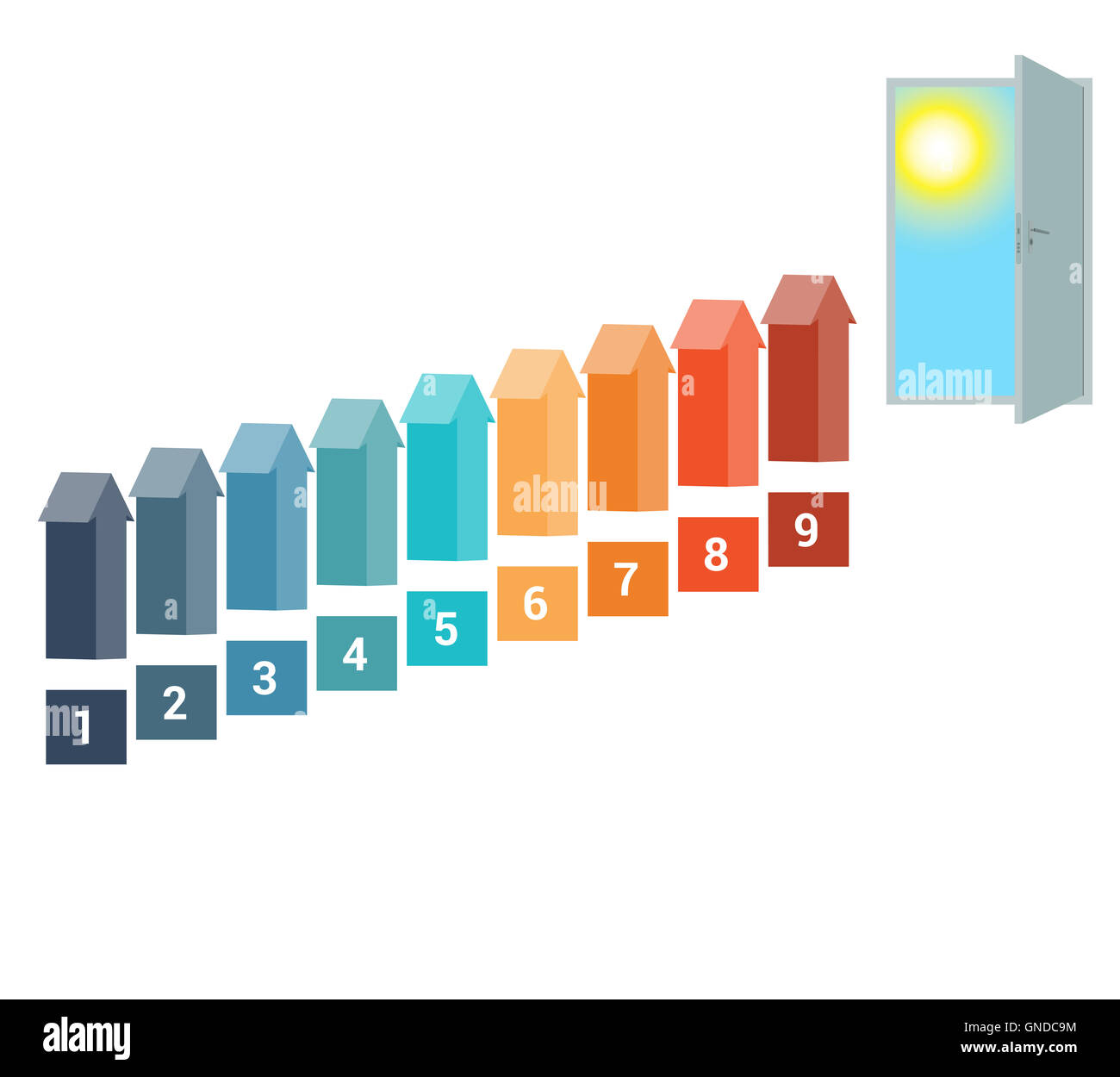 Number 9 door Cut Out Stock Images & Pictures - Alamy