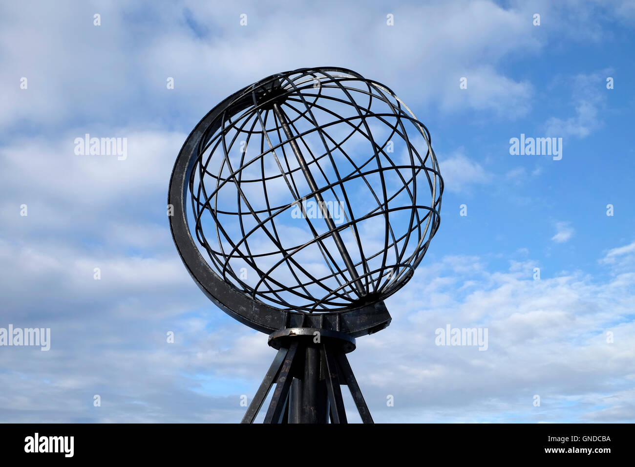 Norway, Nordkapp, Globe Monument Stock Photo - Alamy