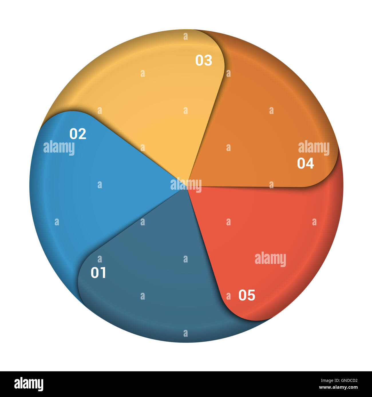 Template infographic 5 position, steps, parts, illustration colourful ...