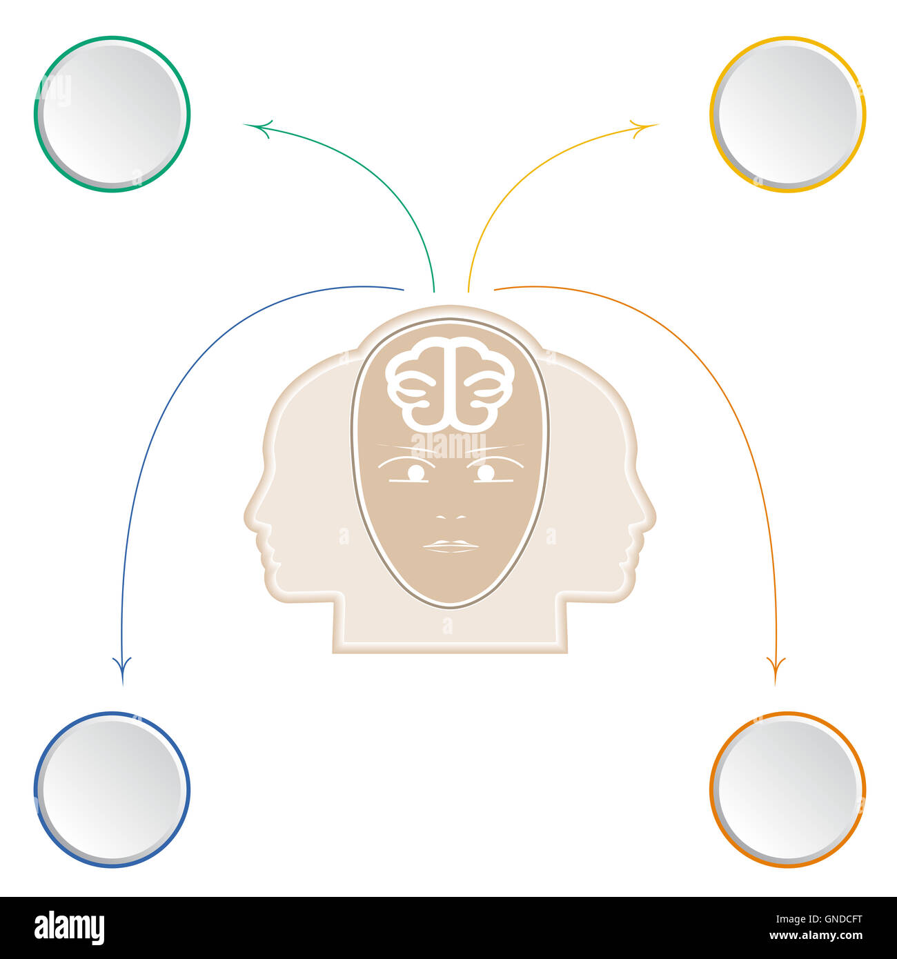 Infographic four parts Cut Out Stock Images & Pictures - Alamy