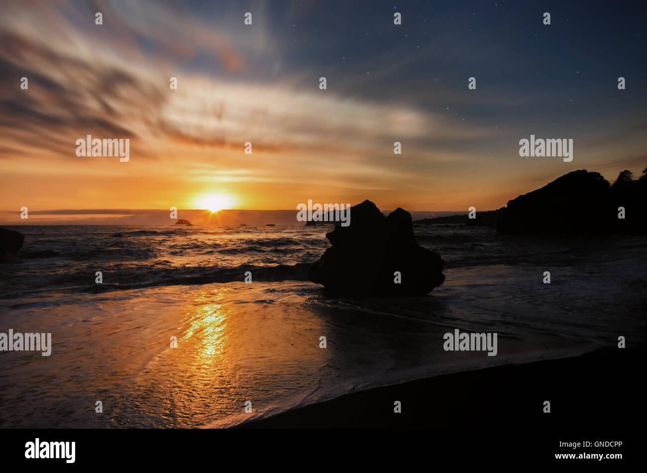 A Beautiful Sunset Landscape Stock Photo - Alamy