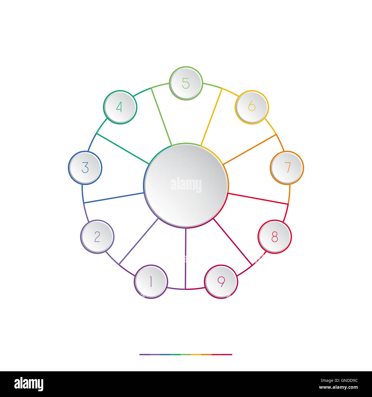 Timeline infographic template nine positions hi-res stock photography ...