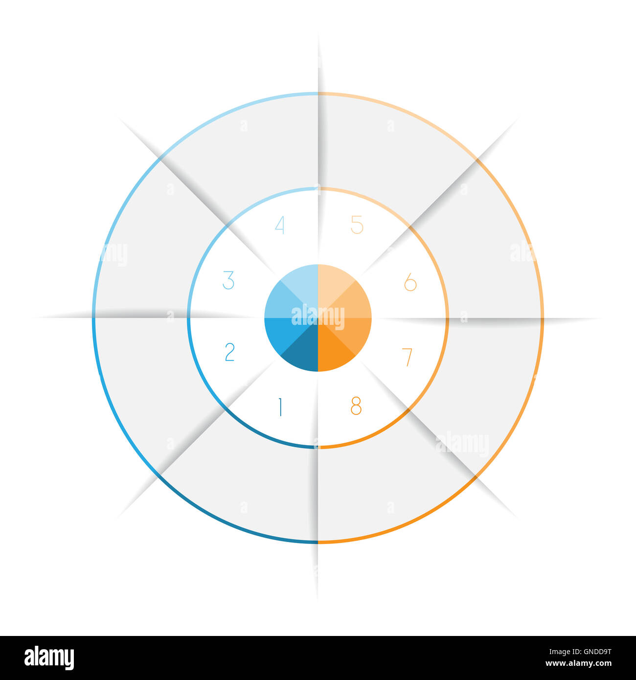 8 part circle infographic hi-res stock photography and images - Alamy