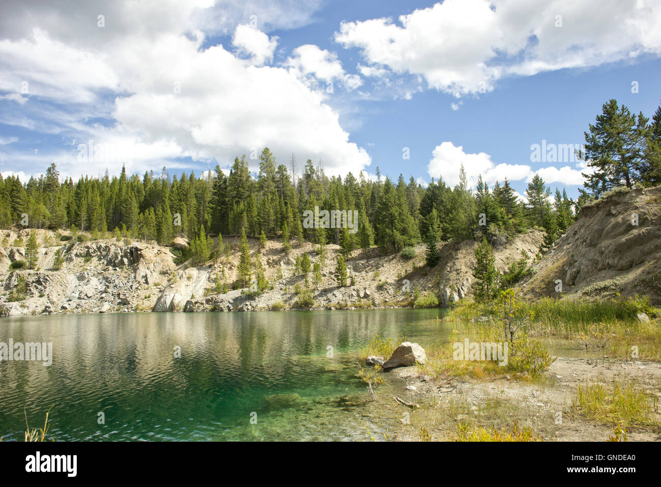 Calvert Hill tungsten Mine Lake in Beaverhead County, Montana Stock ...