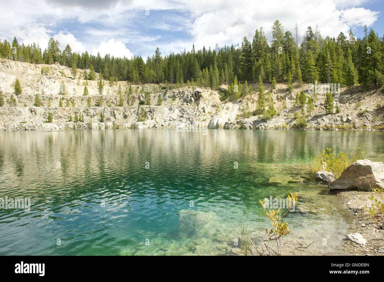 Calvert Hill tungsten Mine Lake in Beaverhead County, Montana Stock ...