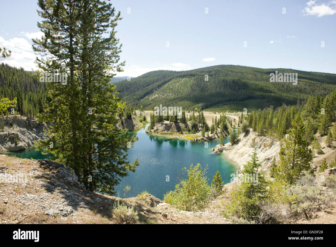 Calvert Hill tungsten Mine Lake in Beaverhead County, Montana Stock ...