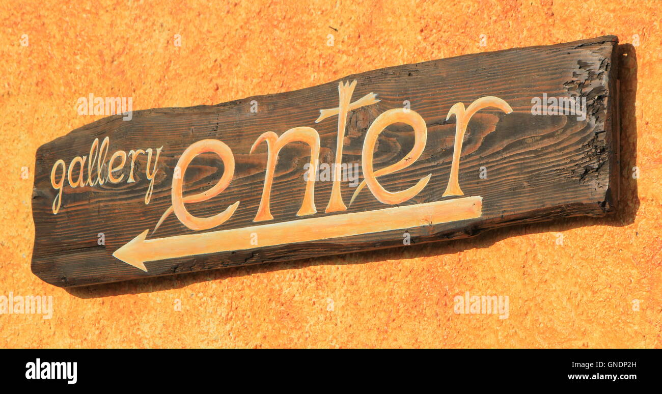 Art gallery sign Stock Photo - Alamy