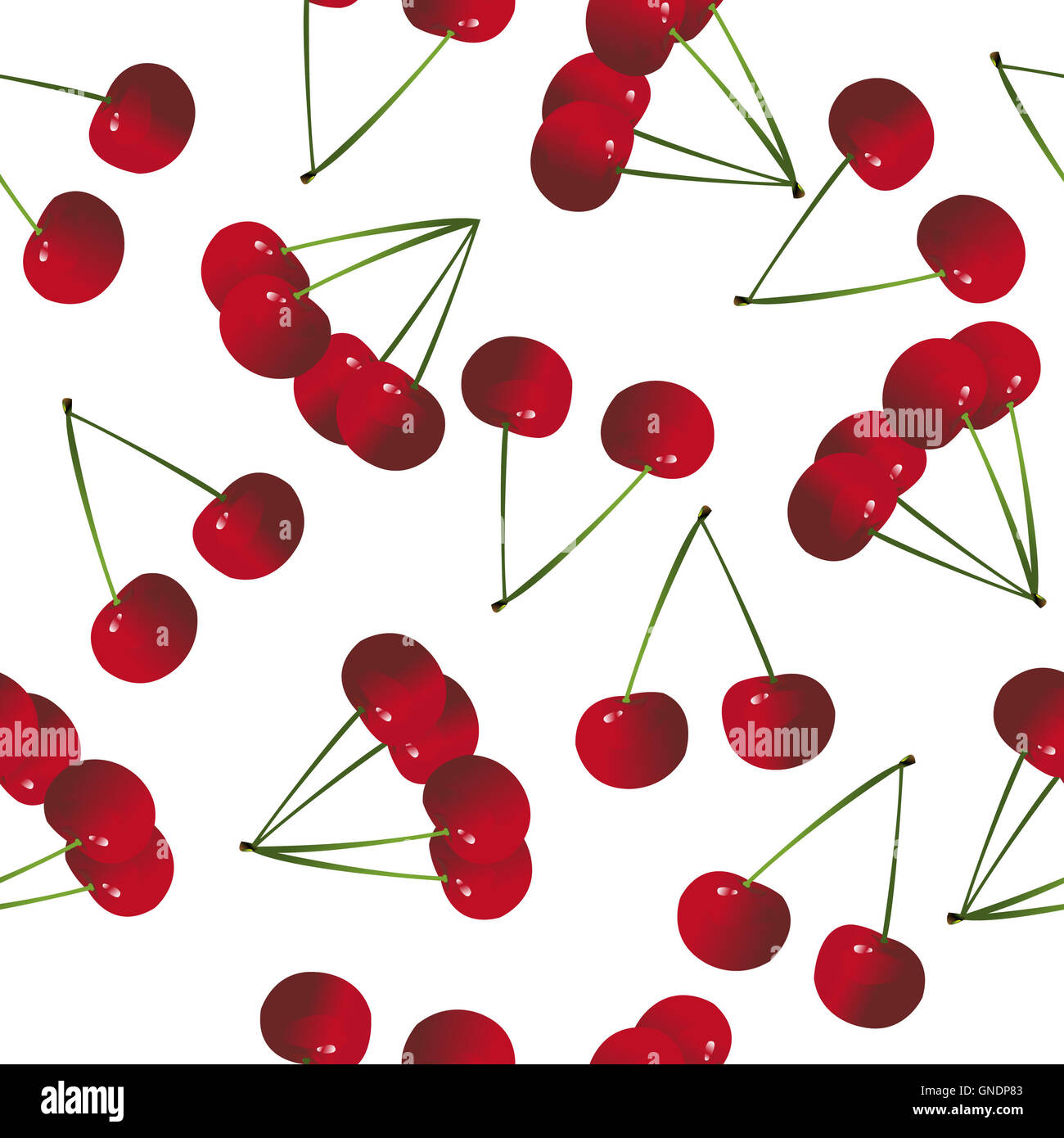 Seamless pattern cherries Cut Out Stock Images & Pictures - Alamy