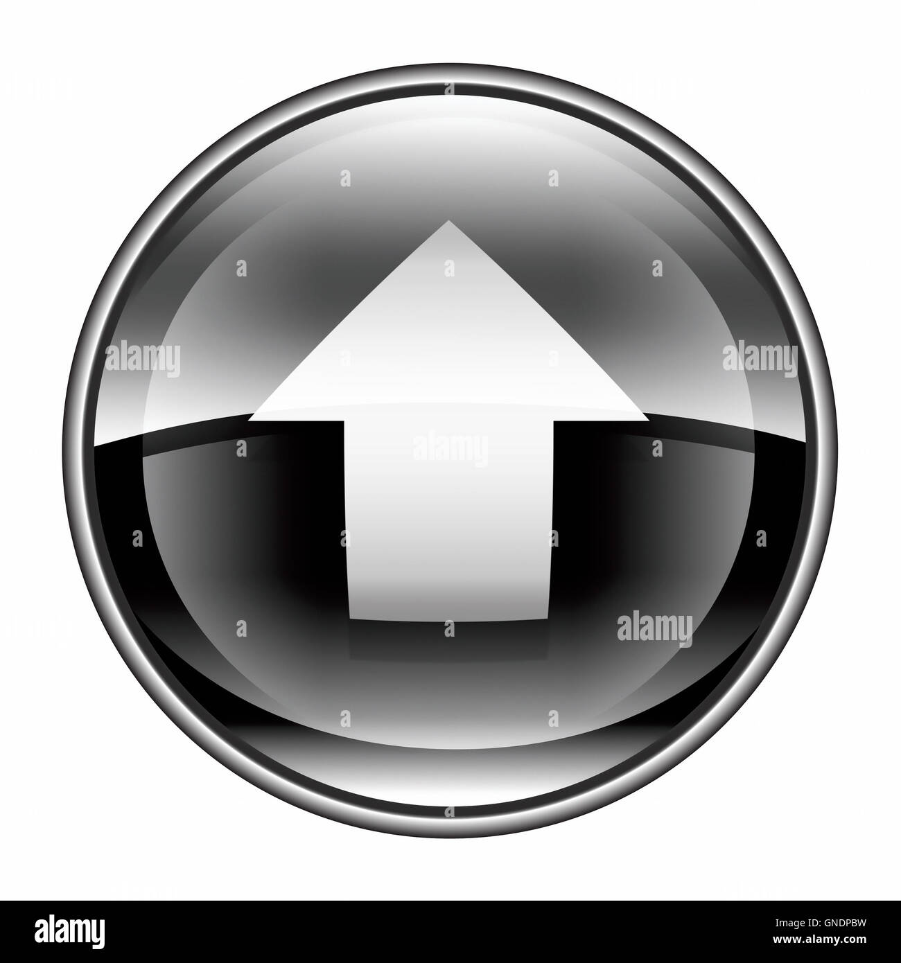 Upload icon black, isolated on white background Stock Photo - Alamy