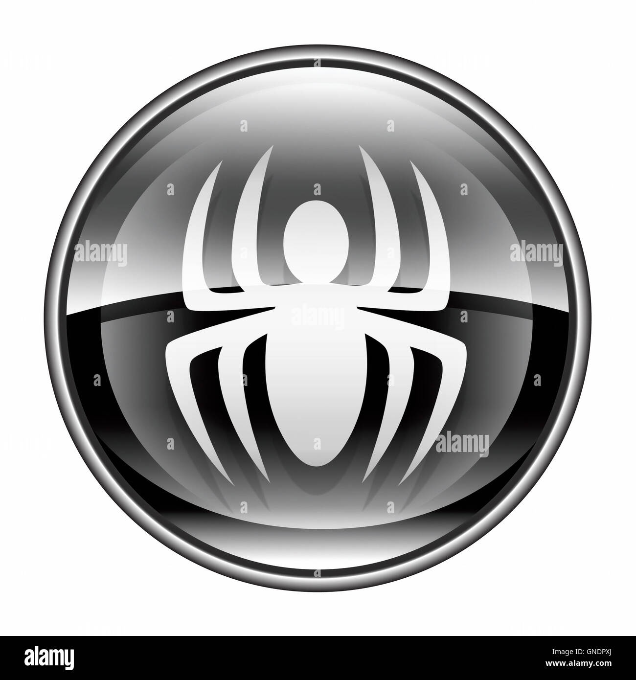 Virus icon black, isolated on white background Stock Photo - Alamy
