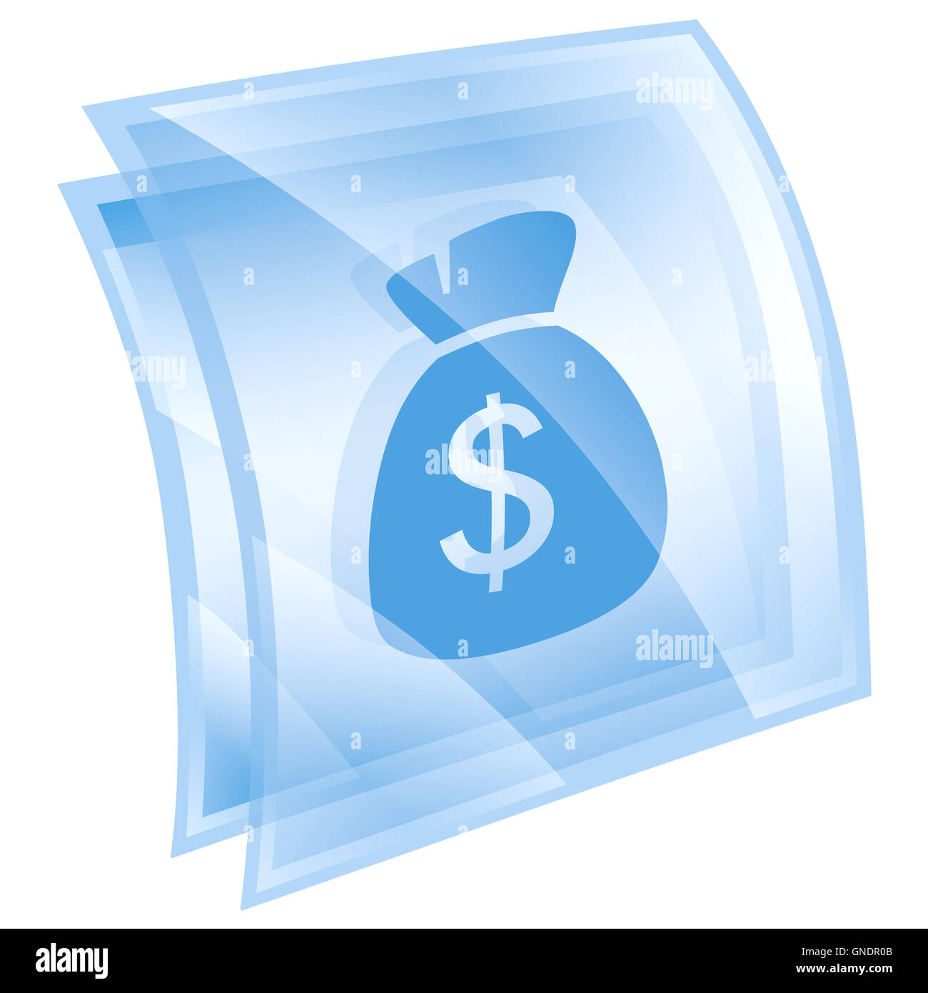 dollar icon blue, isolated on white background Stock Photo - Alamy