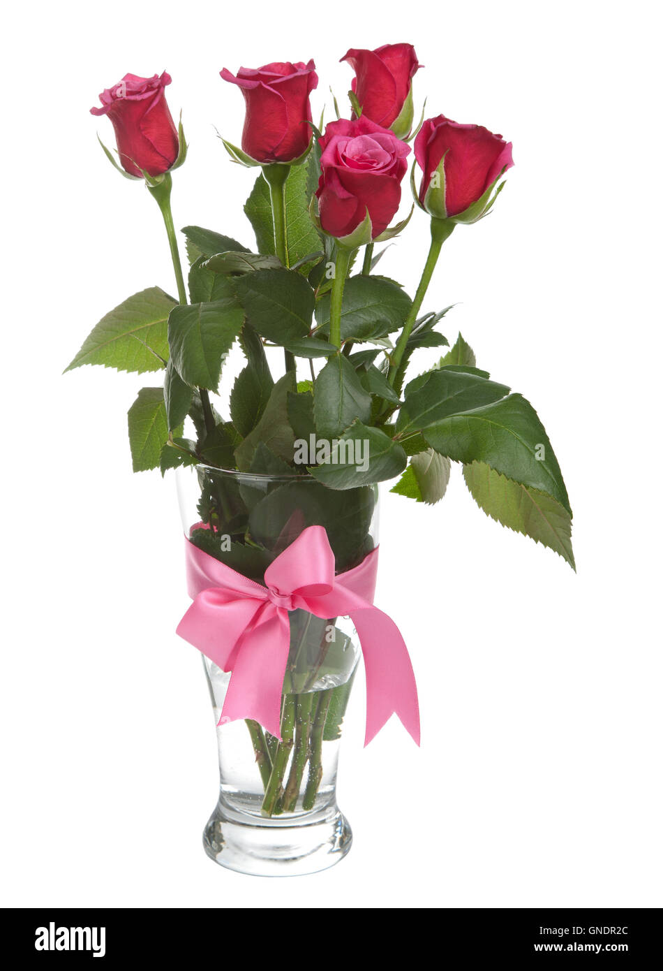 roses in vase isolated Stock Photo - Alamy