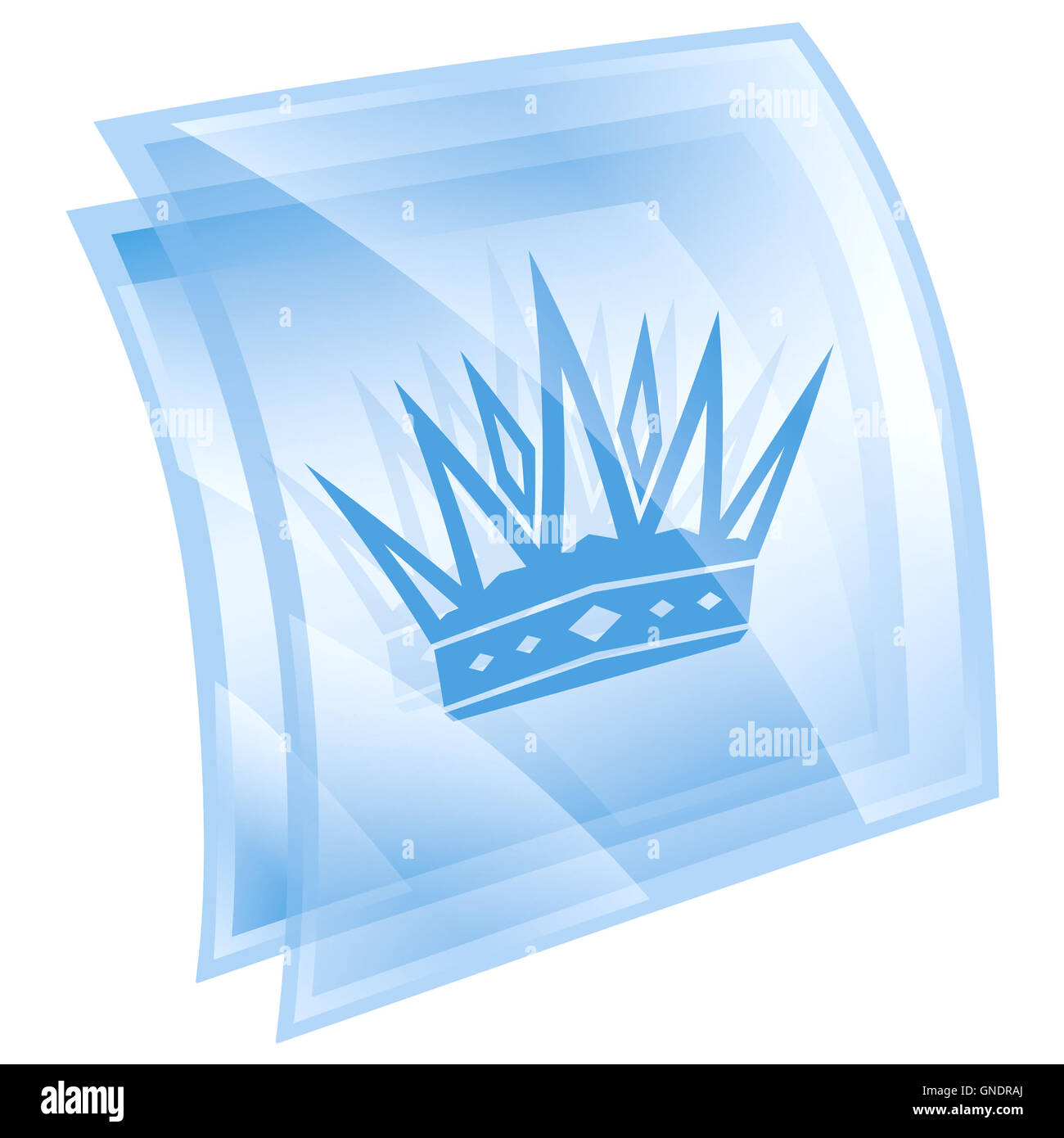 crown icon blue, isolated on white background Stock Photo - Alamy