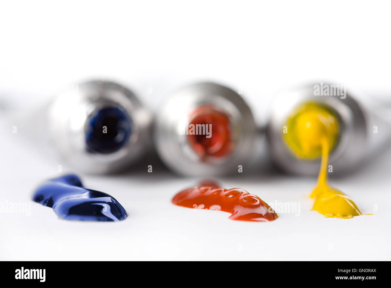 colorful paints squeezed from tubes Stock Photo - Alamy