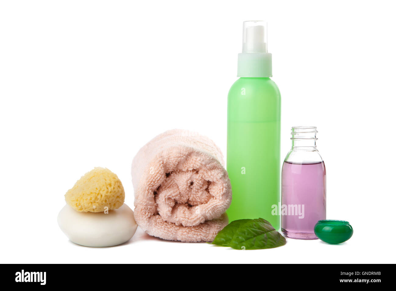 cosmetics and body care products isolated Stock Photo - Alamy