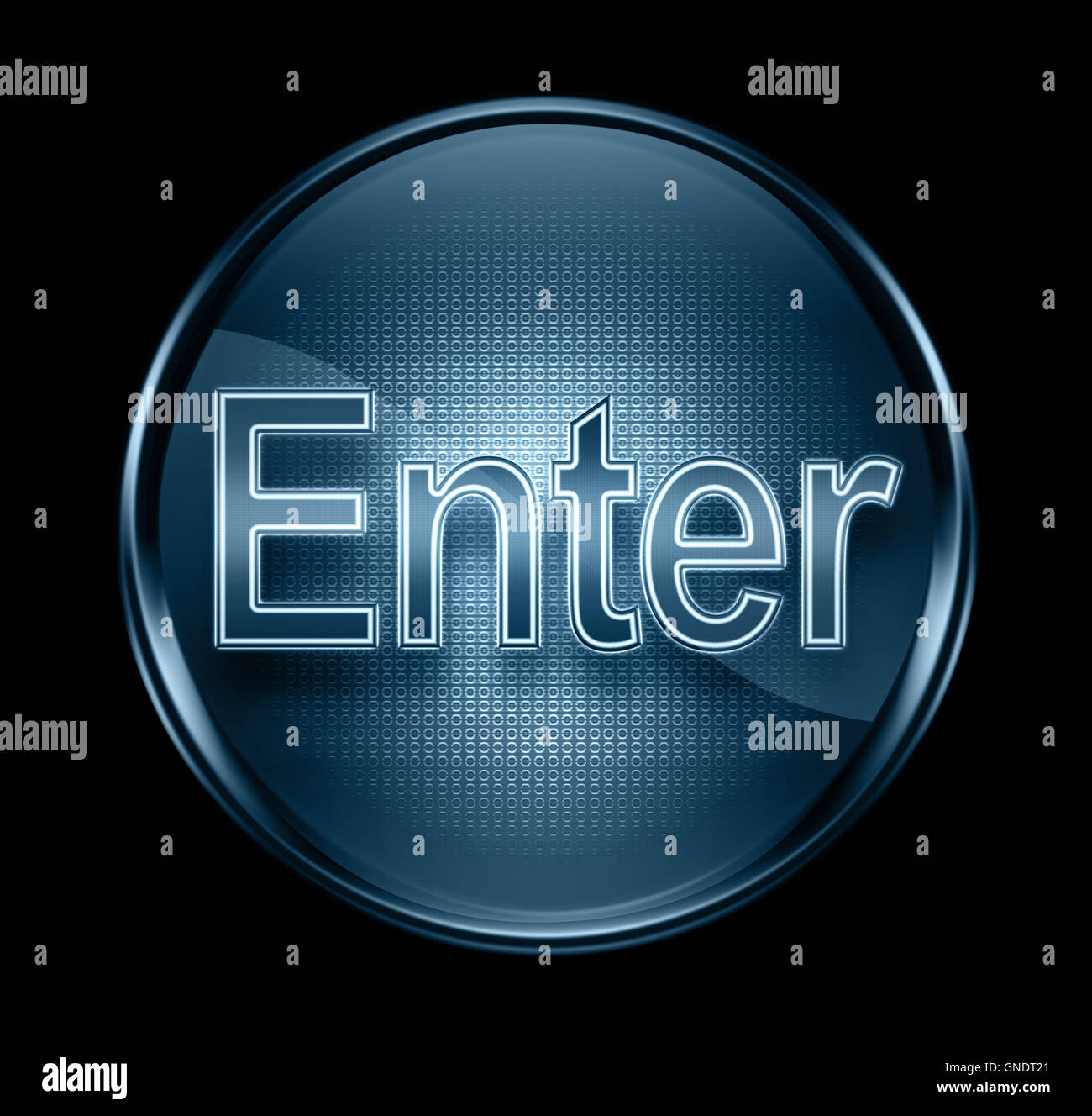 Enter icon dark blue, isolated on black background Stock Photo - Alamy