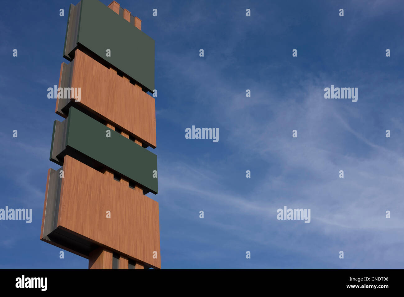 Tall blank signboard with alternating panels Stock Photo - Alamy