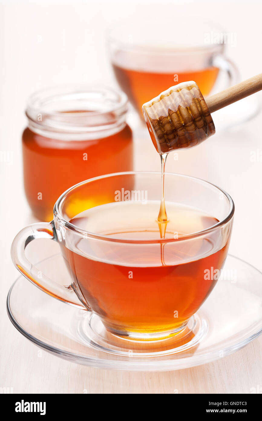 tea with honey Stock Photo - Alamy