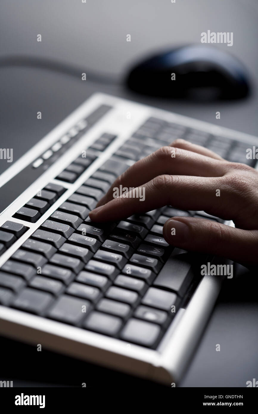 fingers over keyboard Stock Photo - Alamy