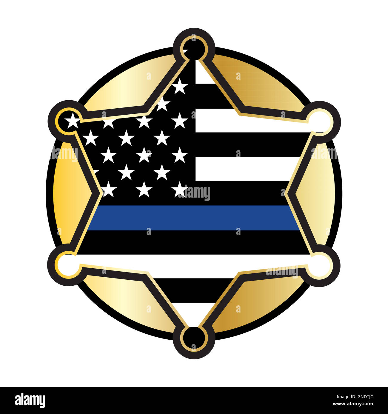 A police and law enforcement star badge emblem illustration. Vector EPS 10 available Stock Photo ...
