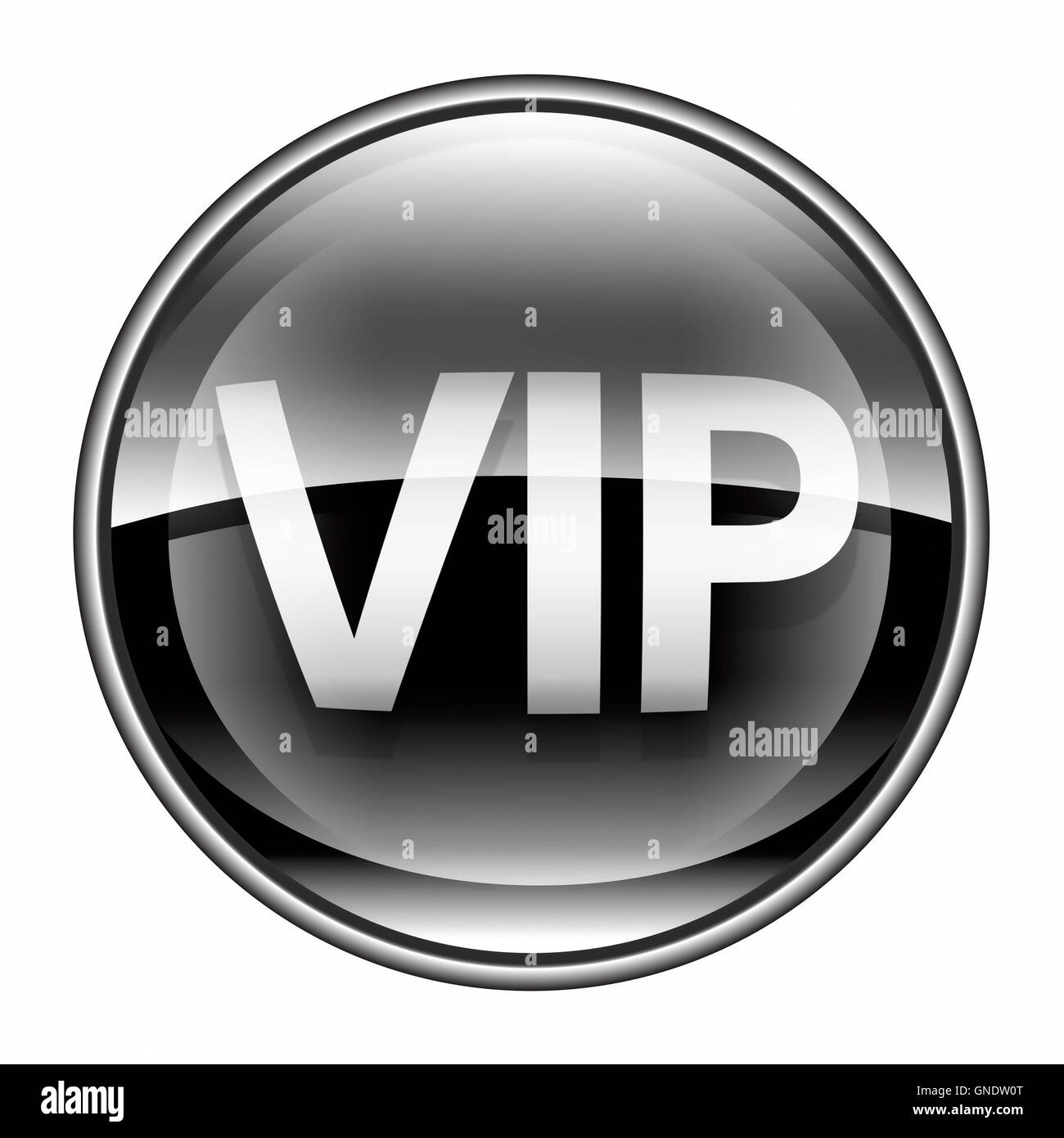 VIP icon black, isolated on white background Stock Photo - Alamy
