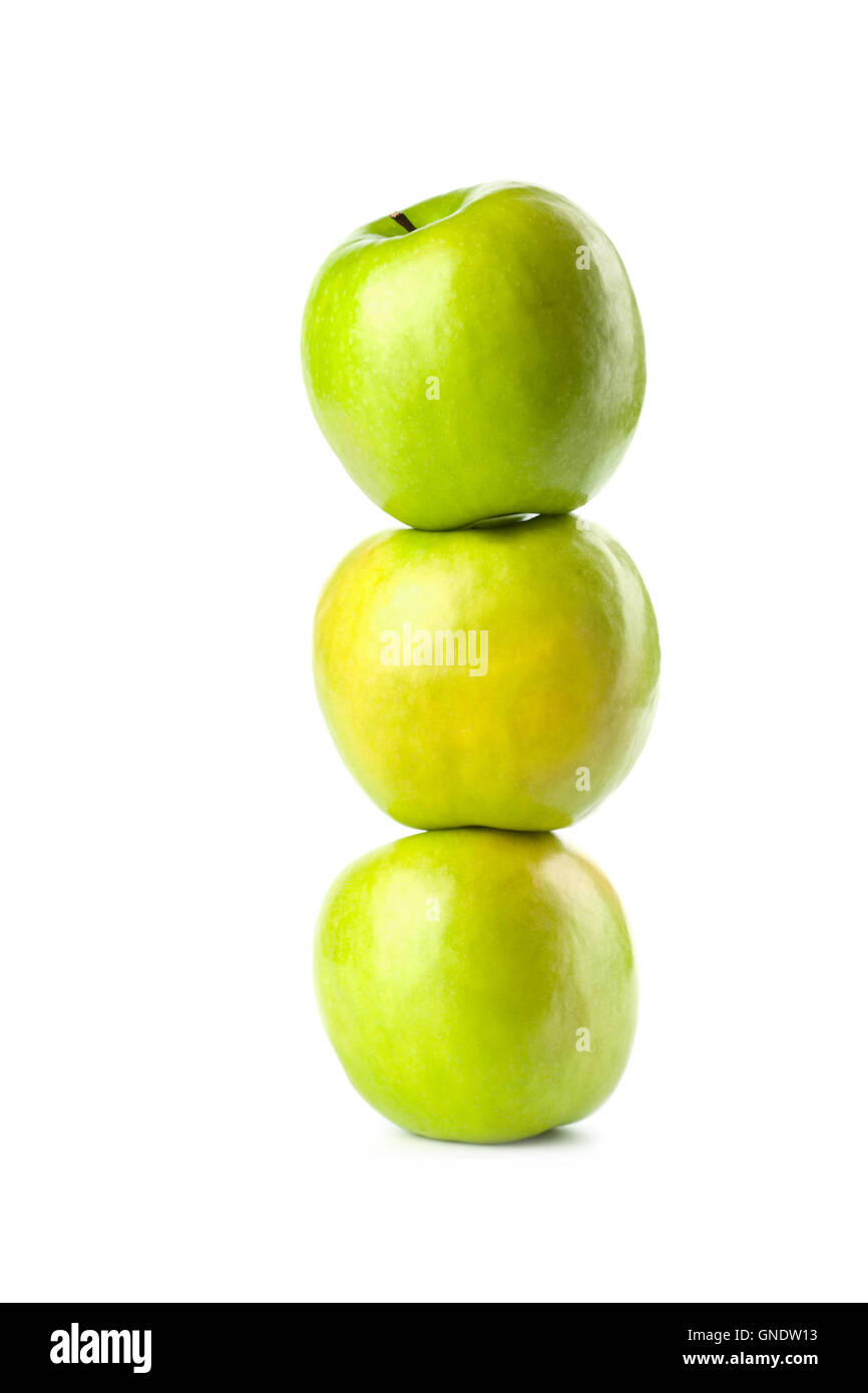 Pyramid of green apples hi-res stock photography and images - Alamy