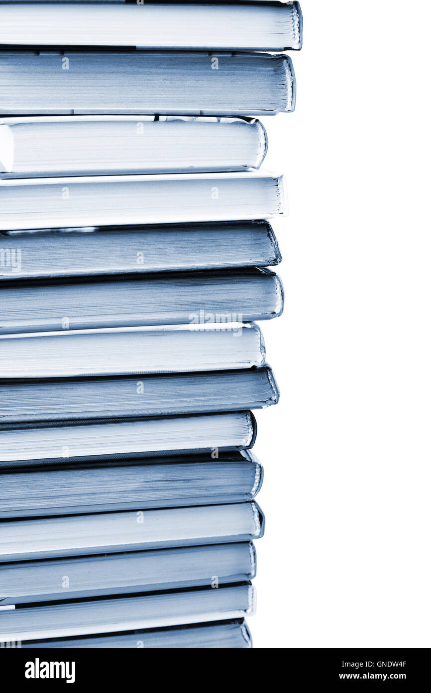 big pile of books isolated Stock Photo - Alamy