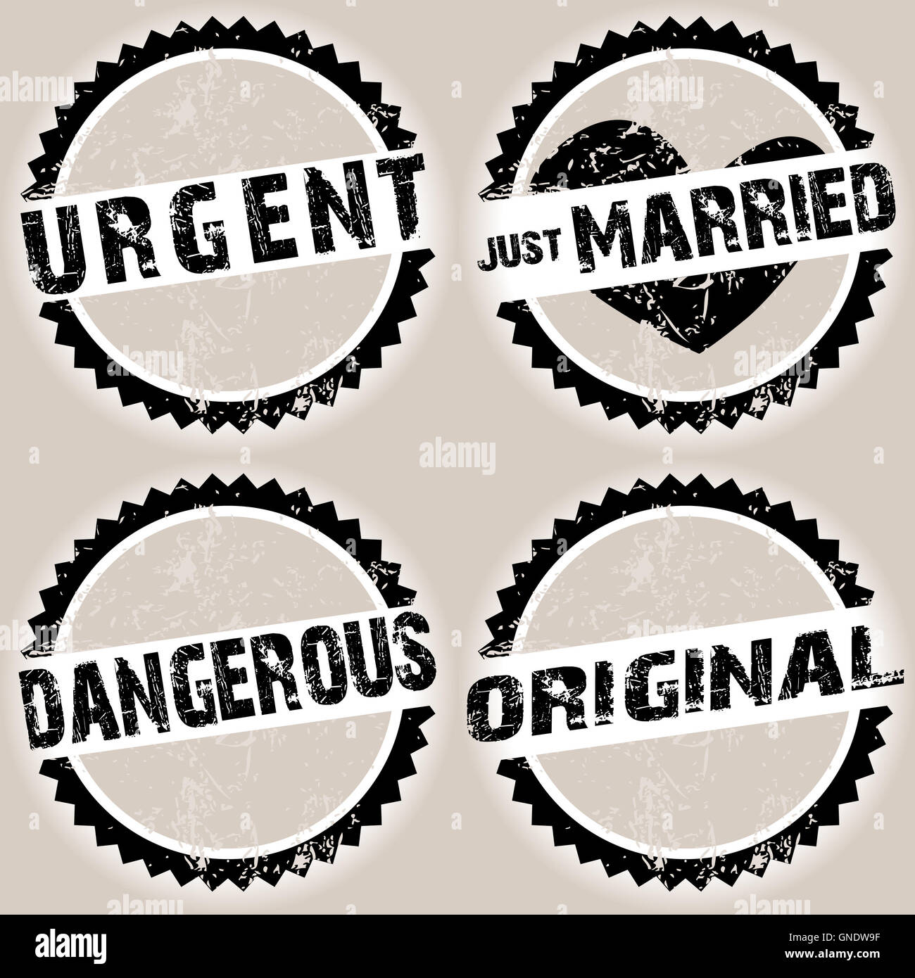 Black grunge stamps with random texts Stock Photo - Alamy