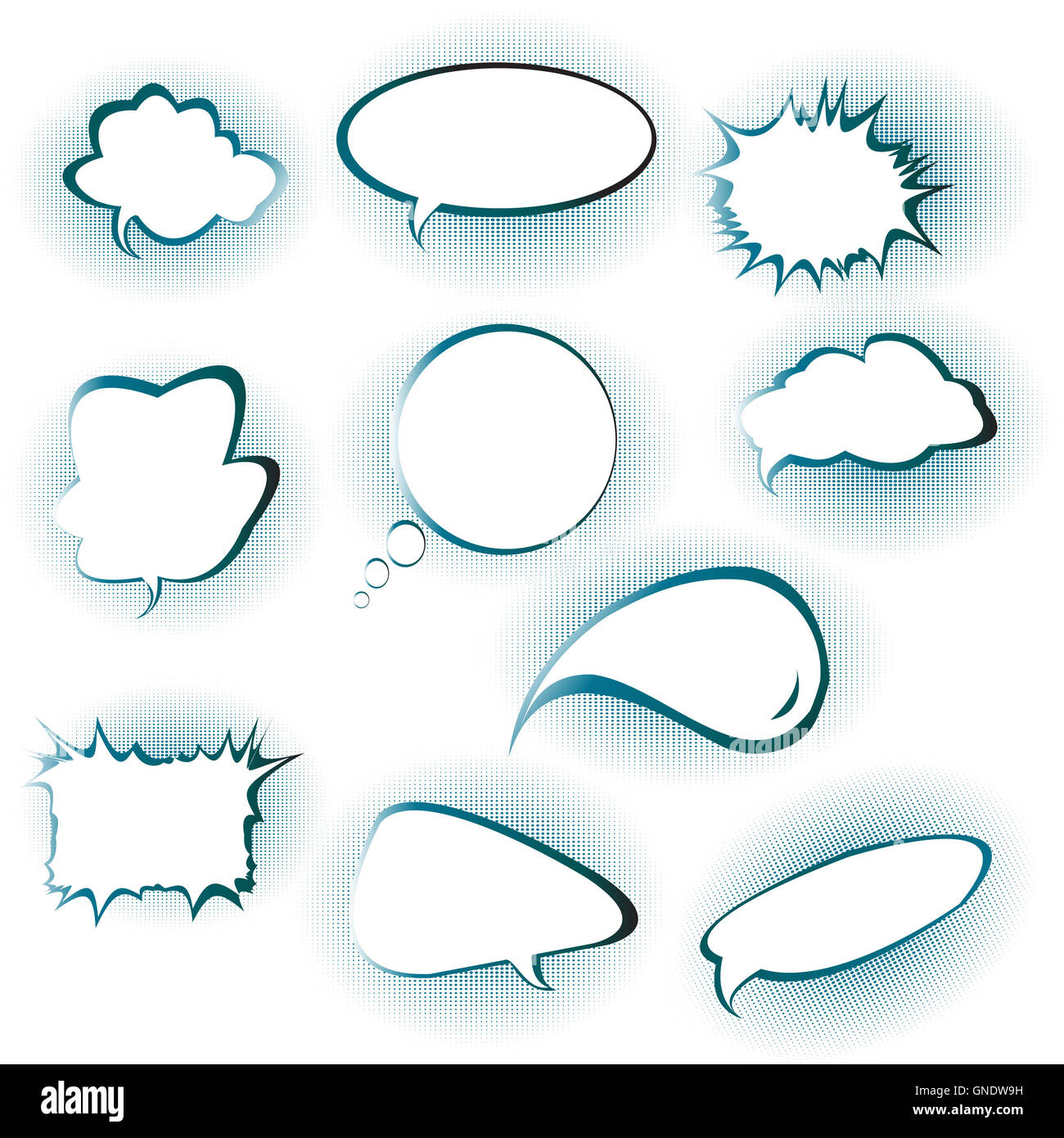Color speech bubbles blank label Cut Out Stock Images & Pictures - Alamy