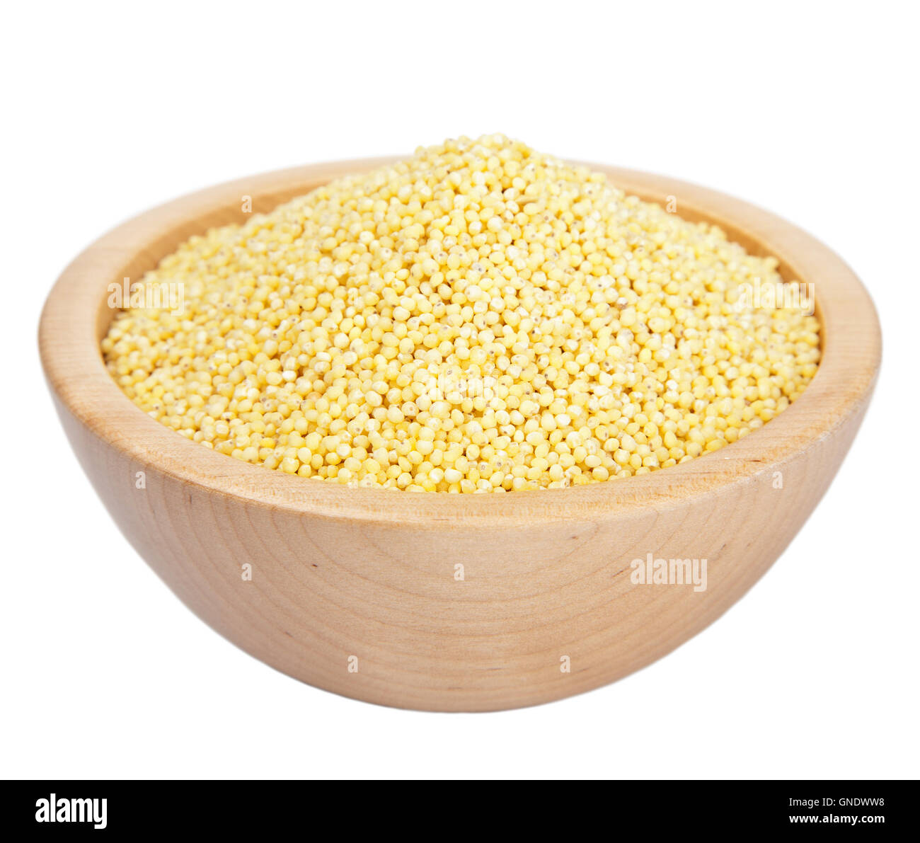 raw millet in bowl isolated Stock Photo - Alamy