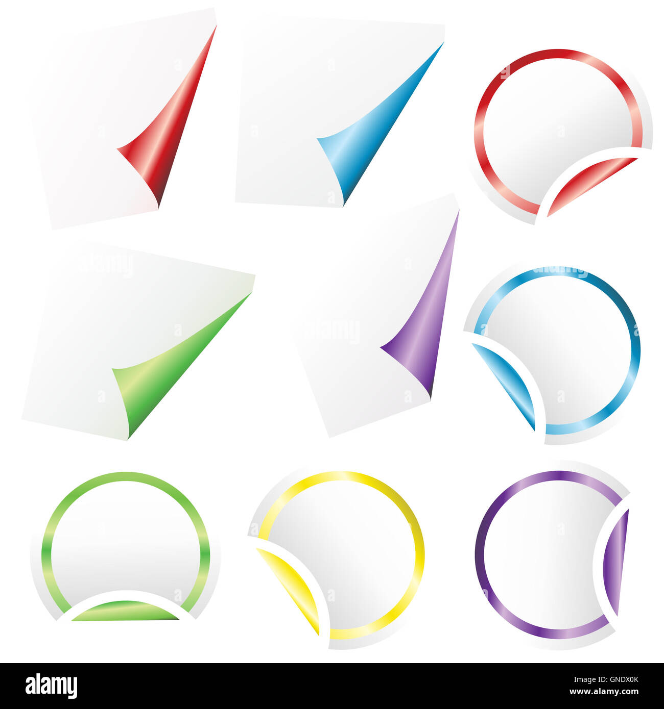 Set of stickers Stock Photo - Alamy