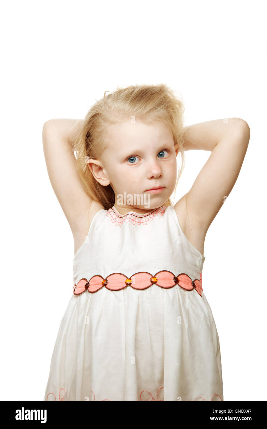 posing small girl Stock Photo - Alamy
