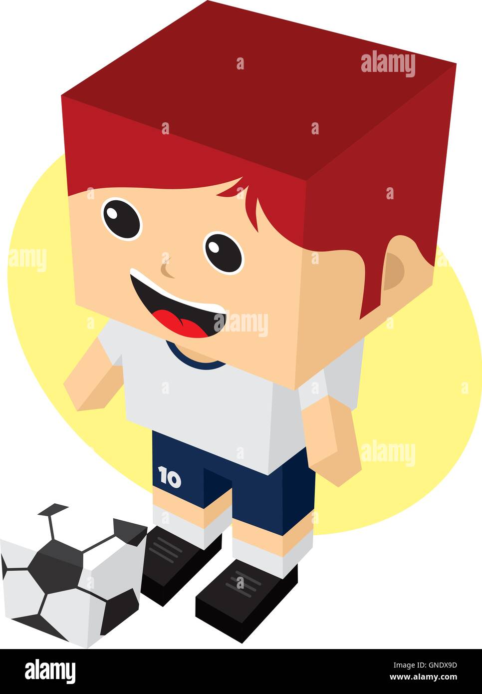 cartoon soccer player Stock Vector Image & Art - Alamy