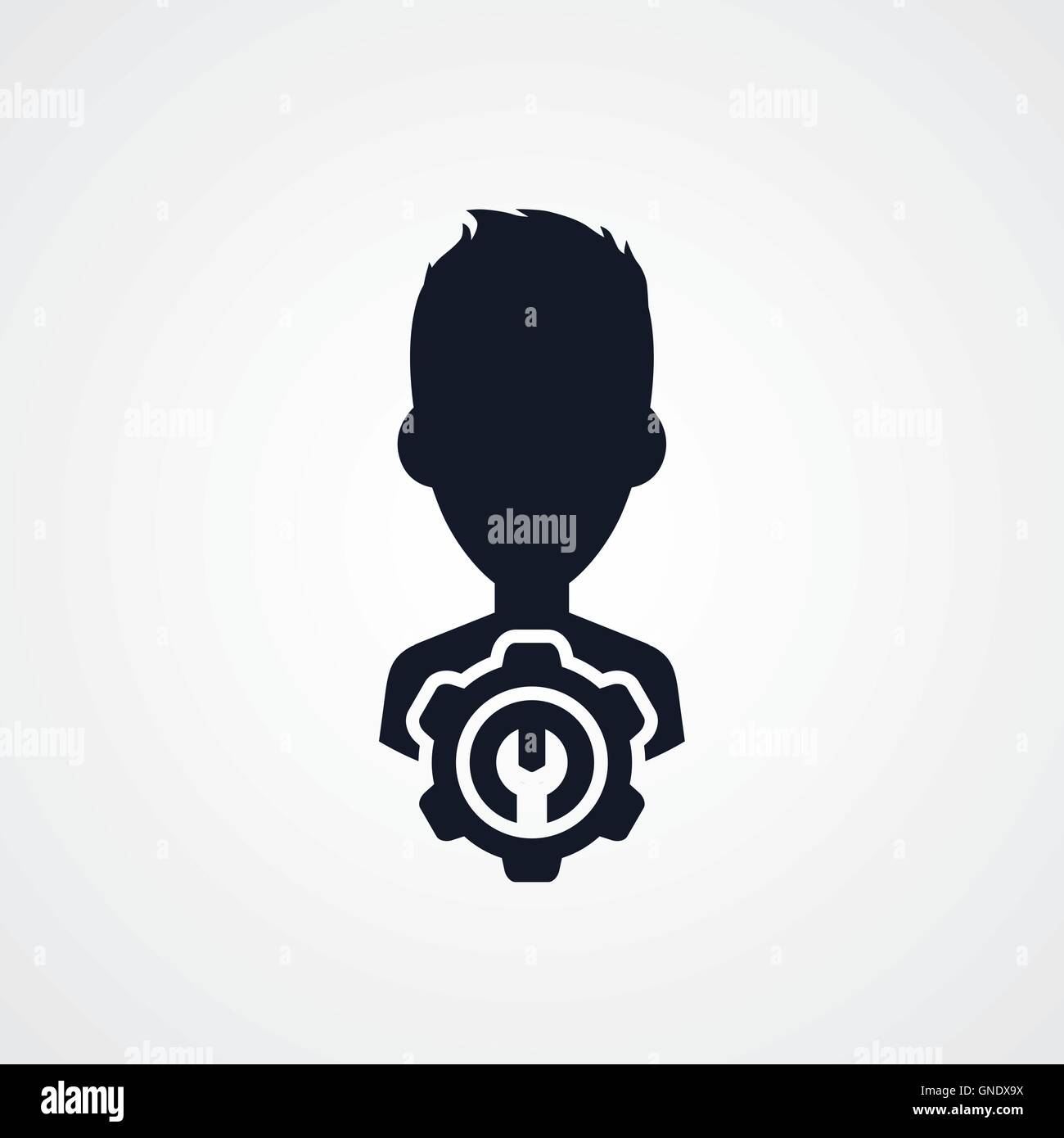 avatar portrait cog setting icon theme Stock Vector Image & Art - Alamy