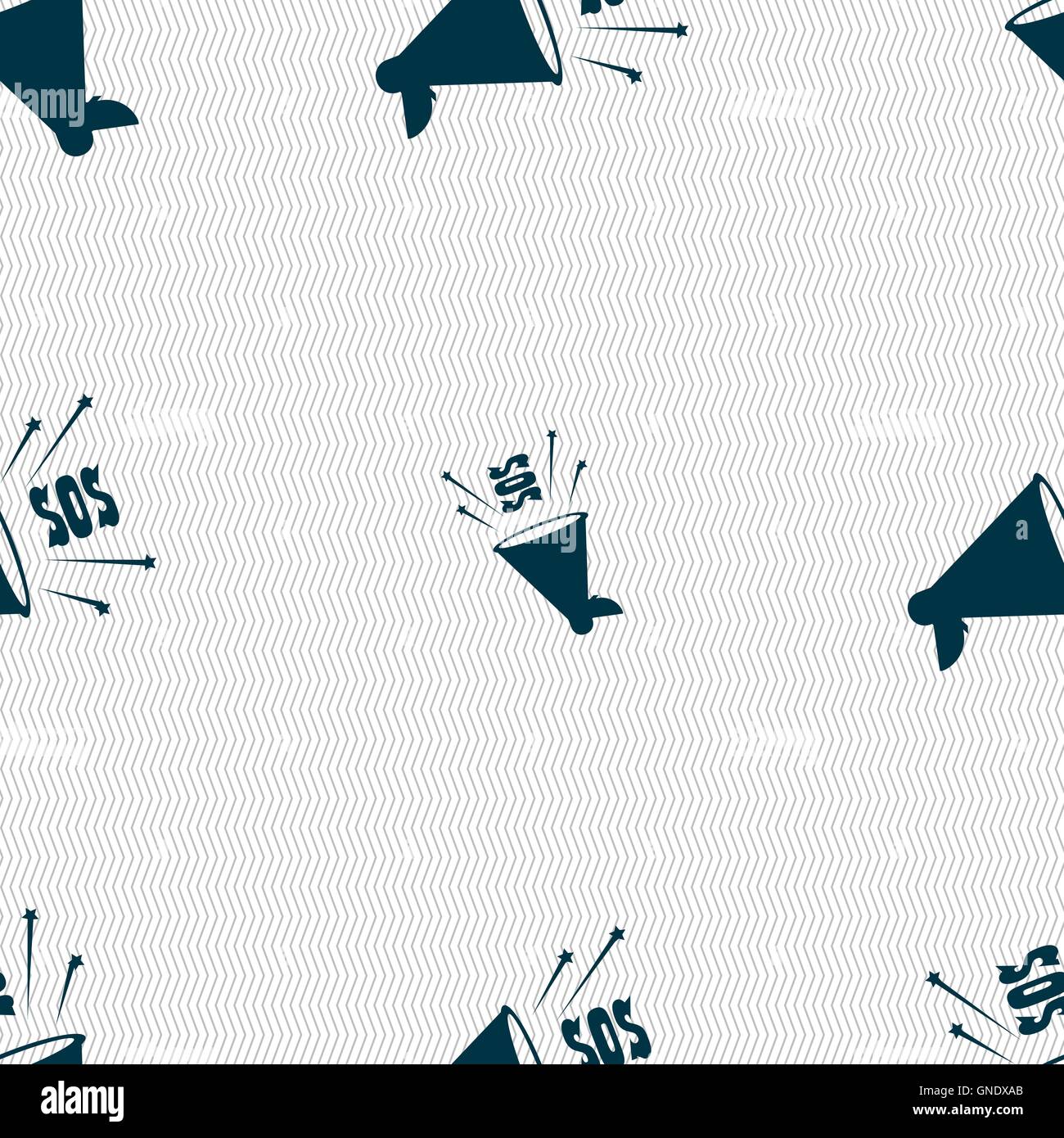 sos web speaker icon sign. Seamless pattern with geometric texture ...