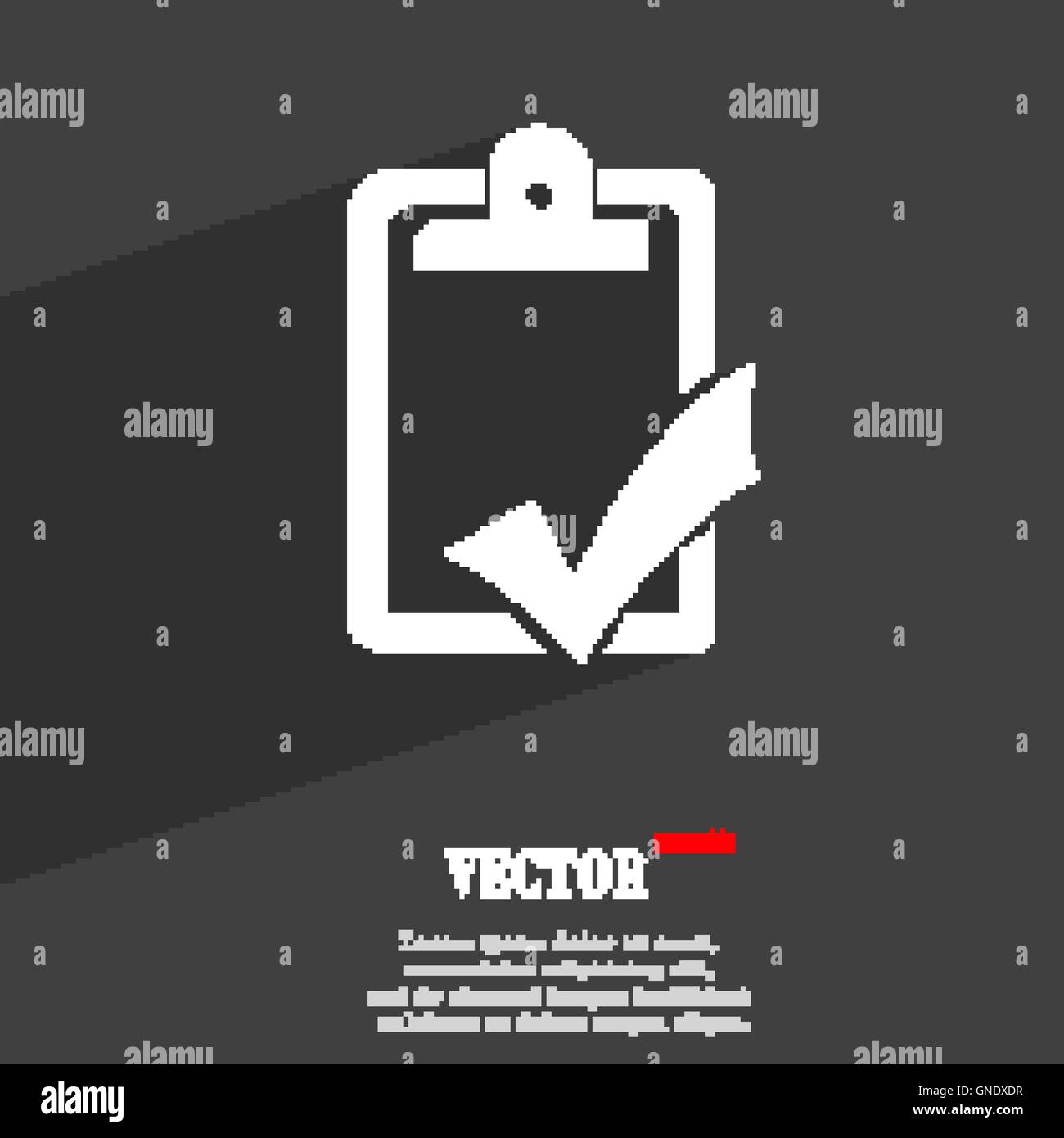 Document grammar control, Test, work complete symbol Flat modern web ...