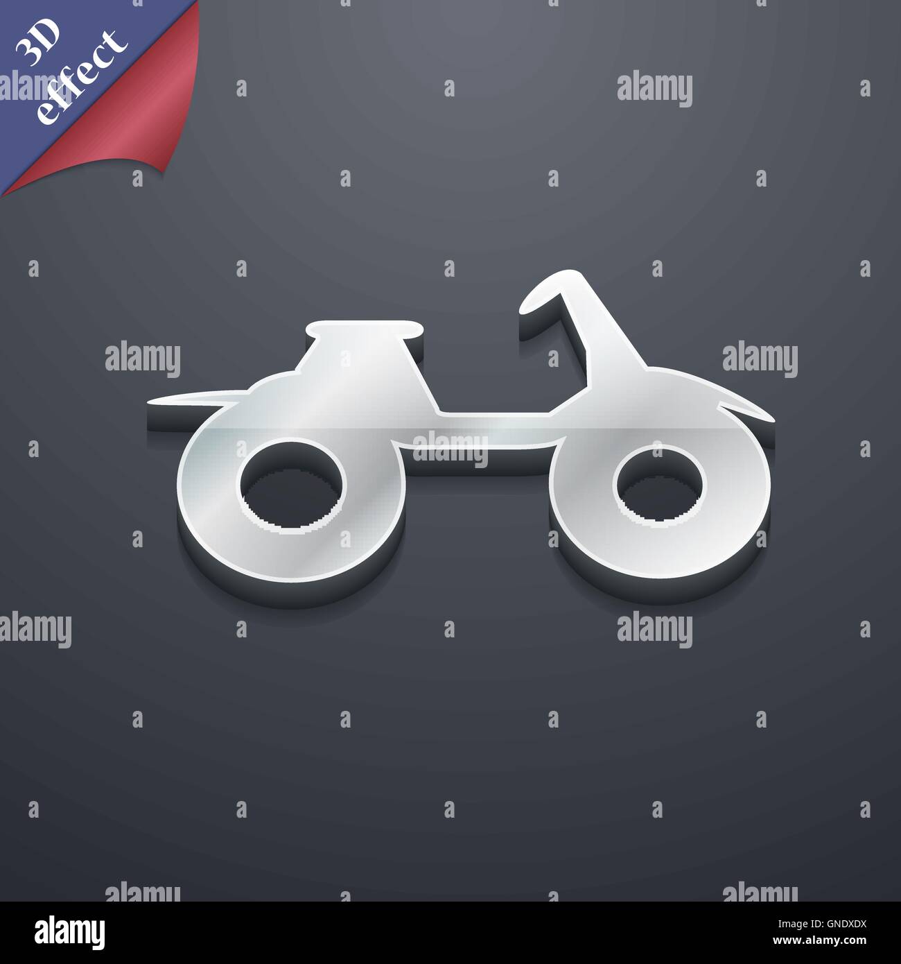 ATV icon symbol. 3D style. Trendy, modern design with space for your ...