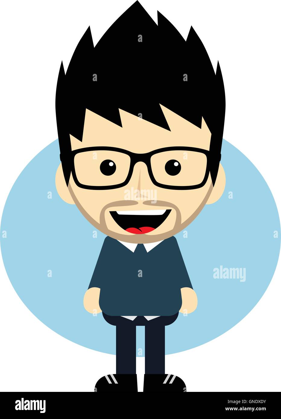 geek cartoon nerd character Stock Vector Image & Art - Alamy