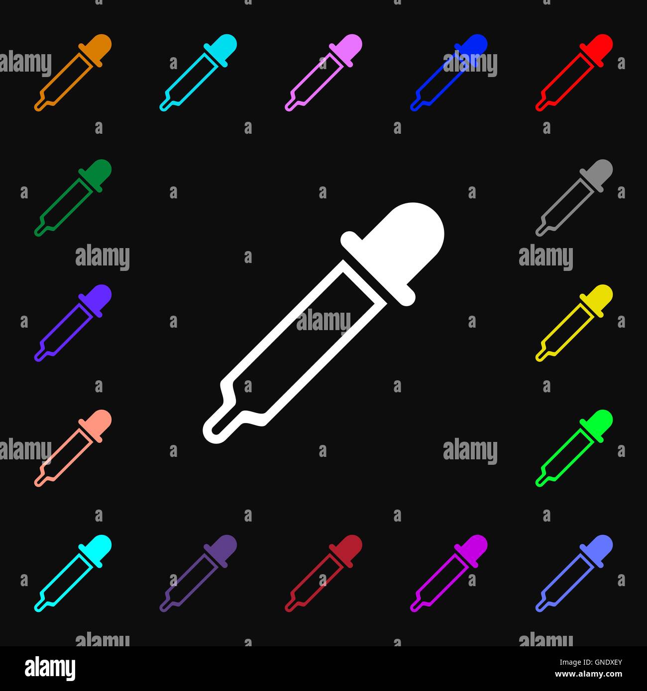 Pipette icon sign. Lots of colorful symbols for your design. Vector ...