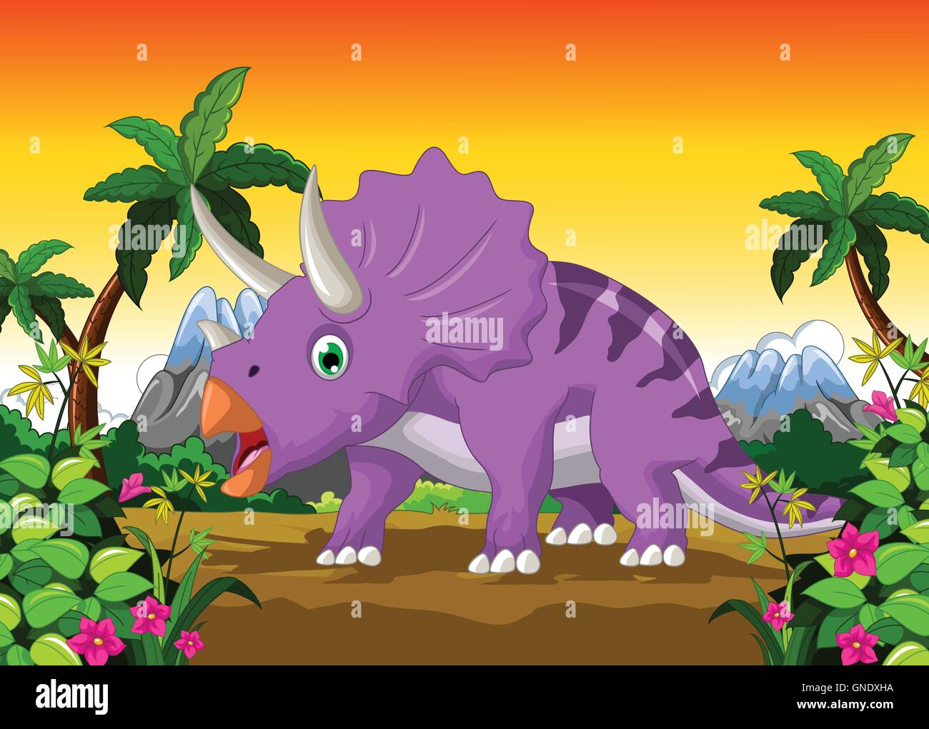Triceratops cartoon hi-res stock photography and images - Alamy