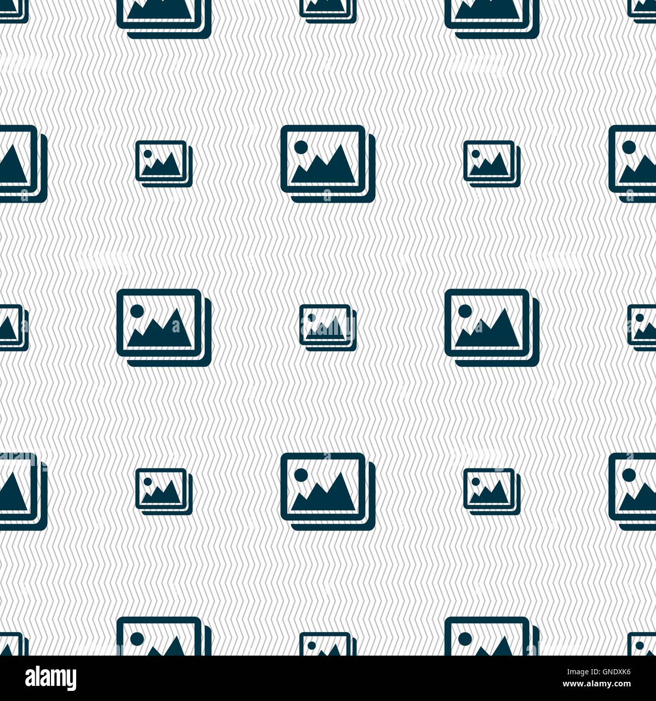 images, jpeg, photograph icon sign. Seamless pattern with geometric ...