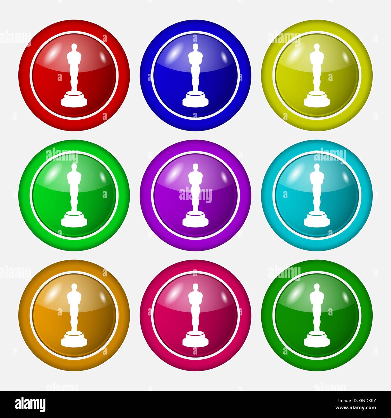 Oscar statuette icon sign Stock Vector Images - Alamy